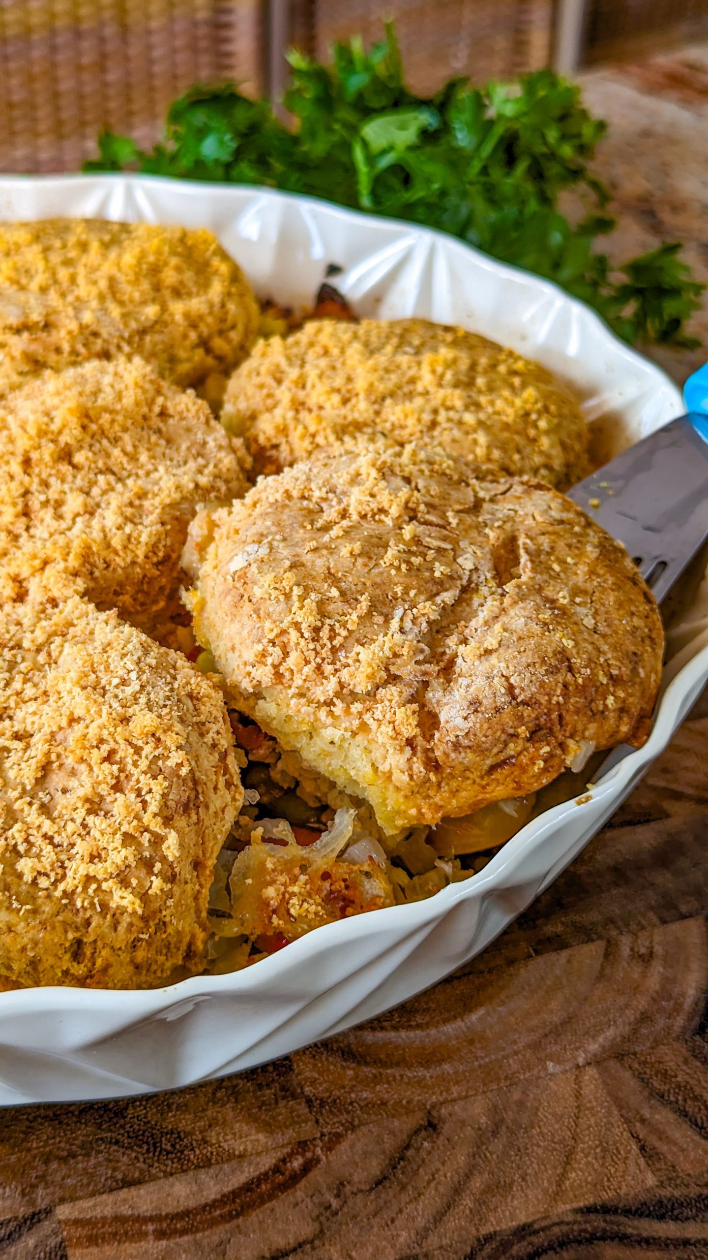Tomato, corn, ricotta & parmesan cobbler - Home Chef World