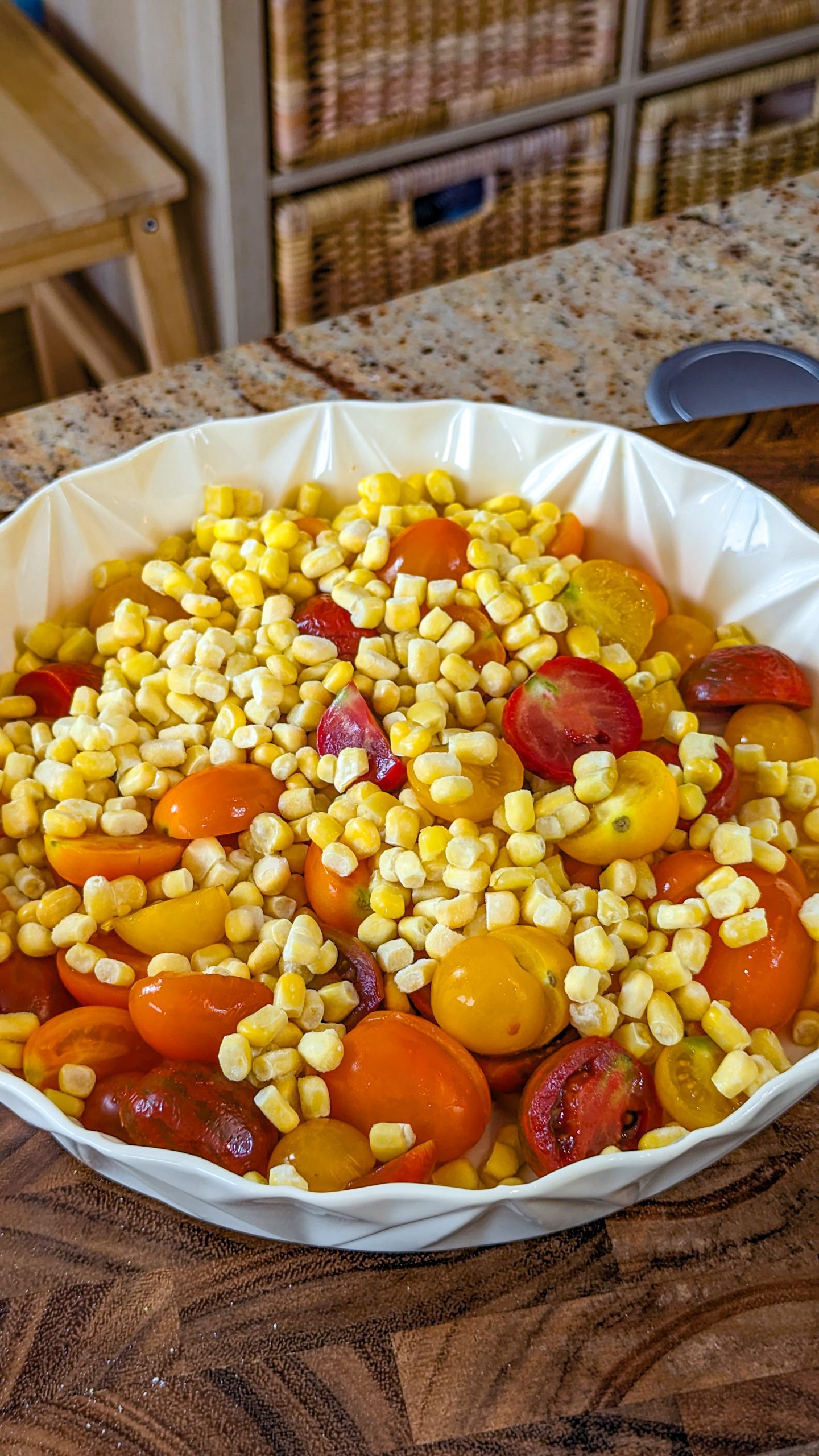 Tomato, corn, ricotta & parmesan cobbler - Home Chef World